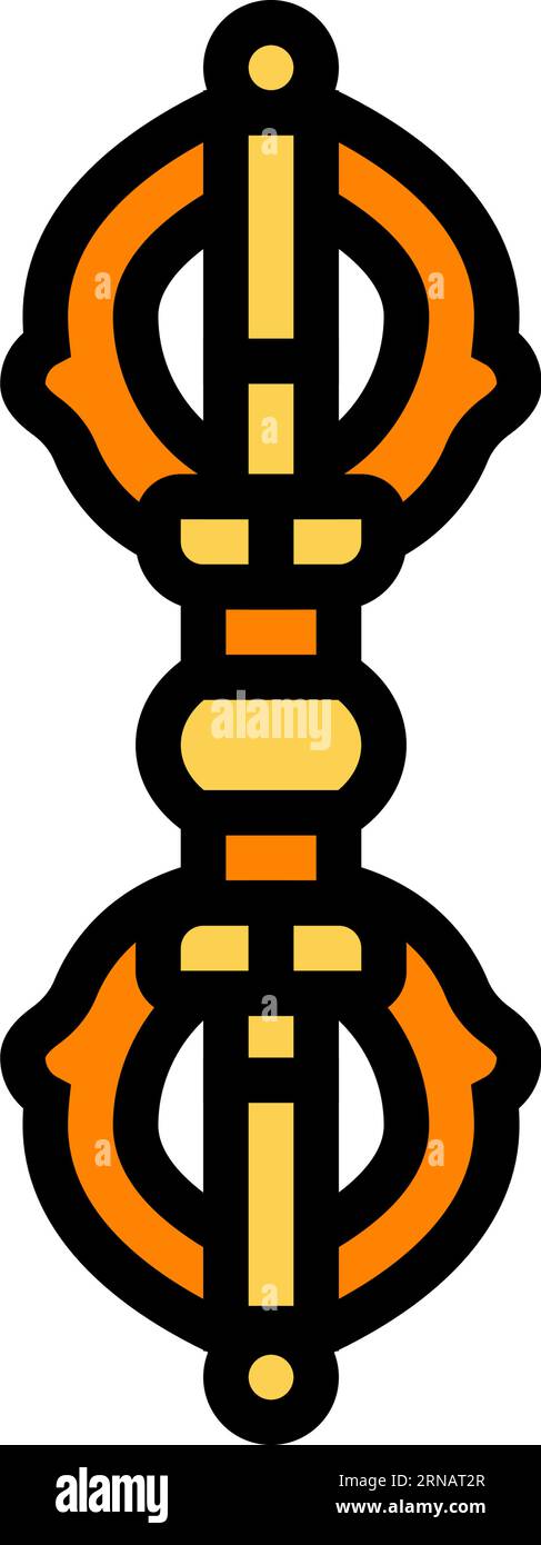 vajra dorje buddhism color icon vector illustration Stock Vector Image ...