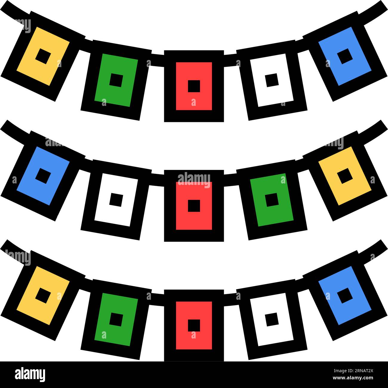 Prayer flags on a Stock Vector Images - Alamy