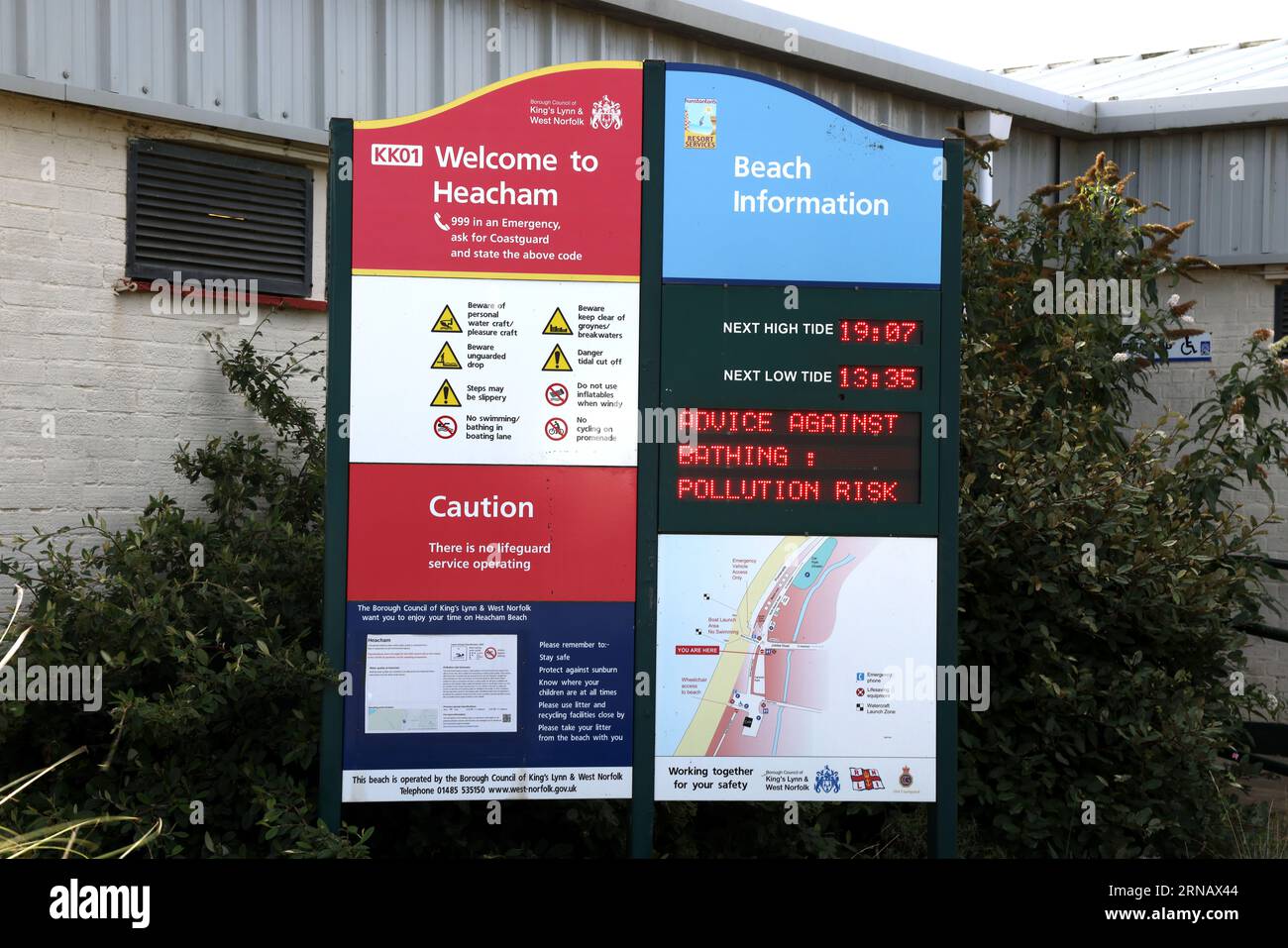 Heacham, UK. 30th Aug, 2023. Heacham beach in Norfolk, which DEFRA ...