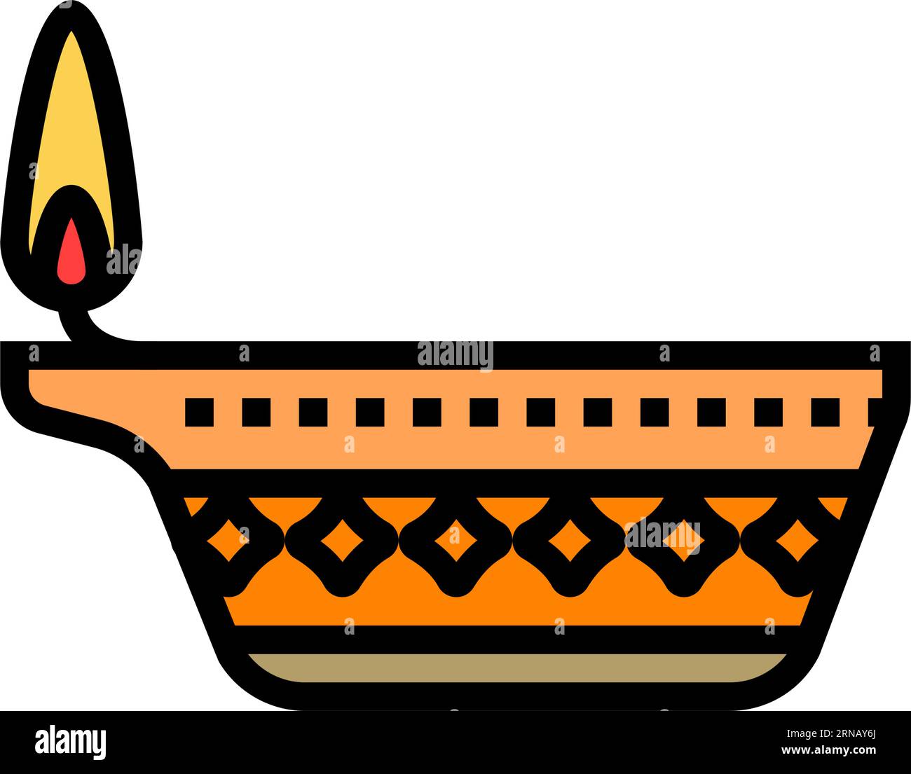 diya lamp hinduism color icon vector illustration Stock Vector Image ...