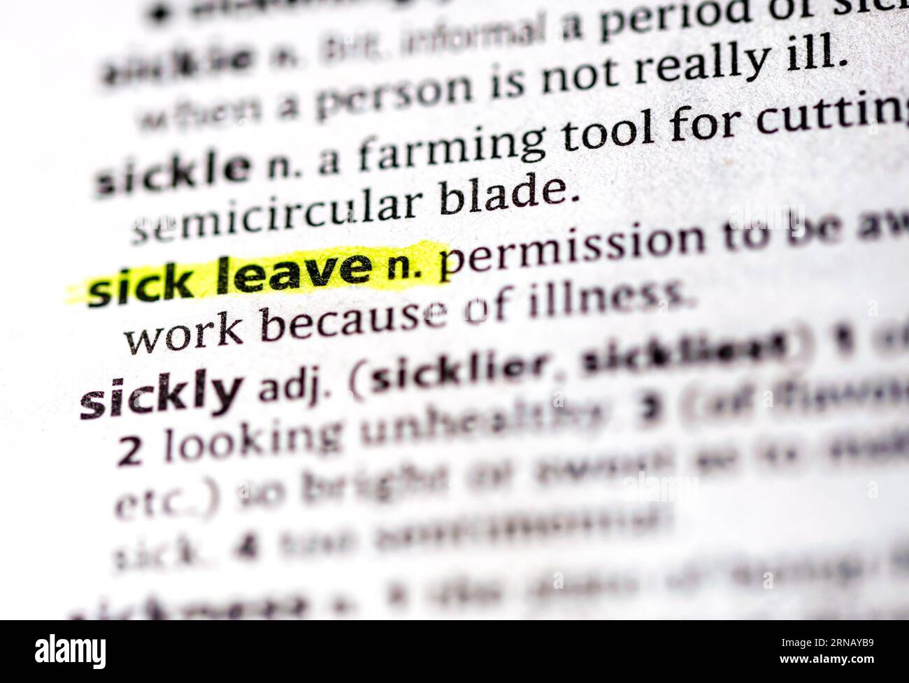 Sick note work hi-res stock photography and images - Alamy