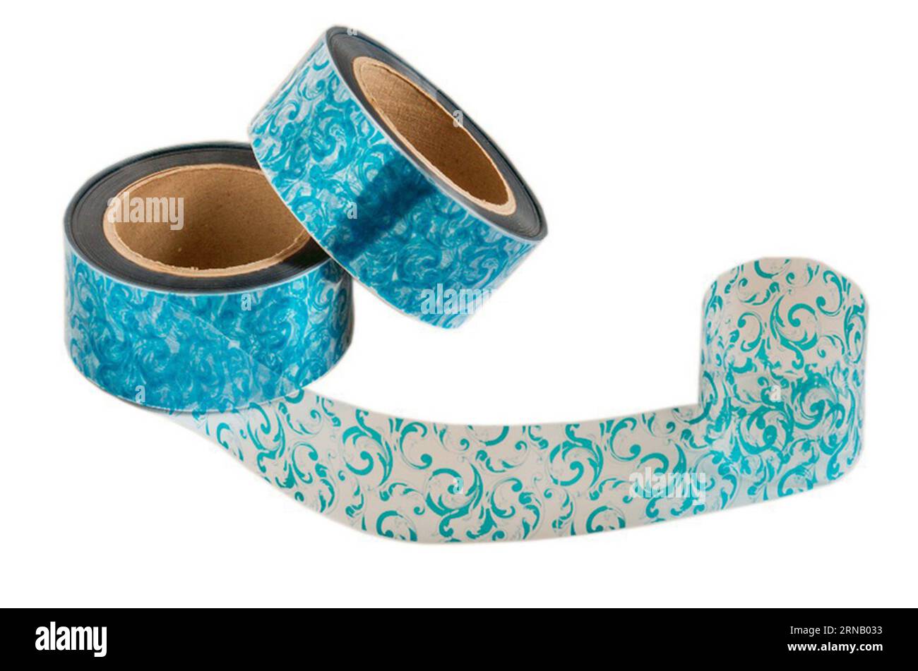 Curb tape decor for cakes with abstract red flowers pattern isolated ...