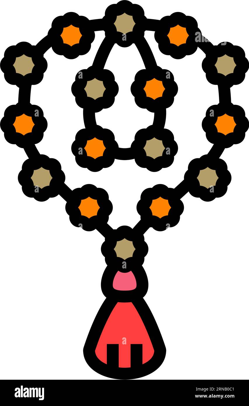 rudraksha beads color icon vector illustration Stock Vector Image & Art ...