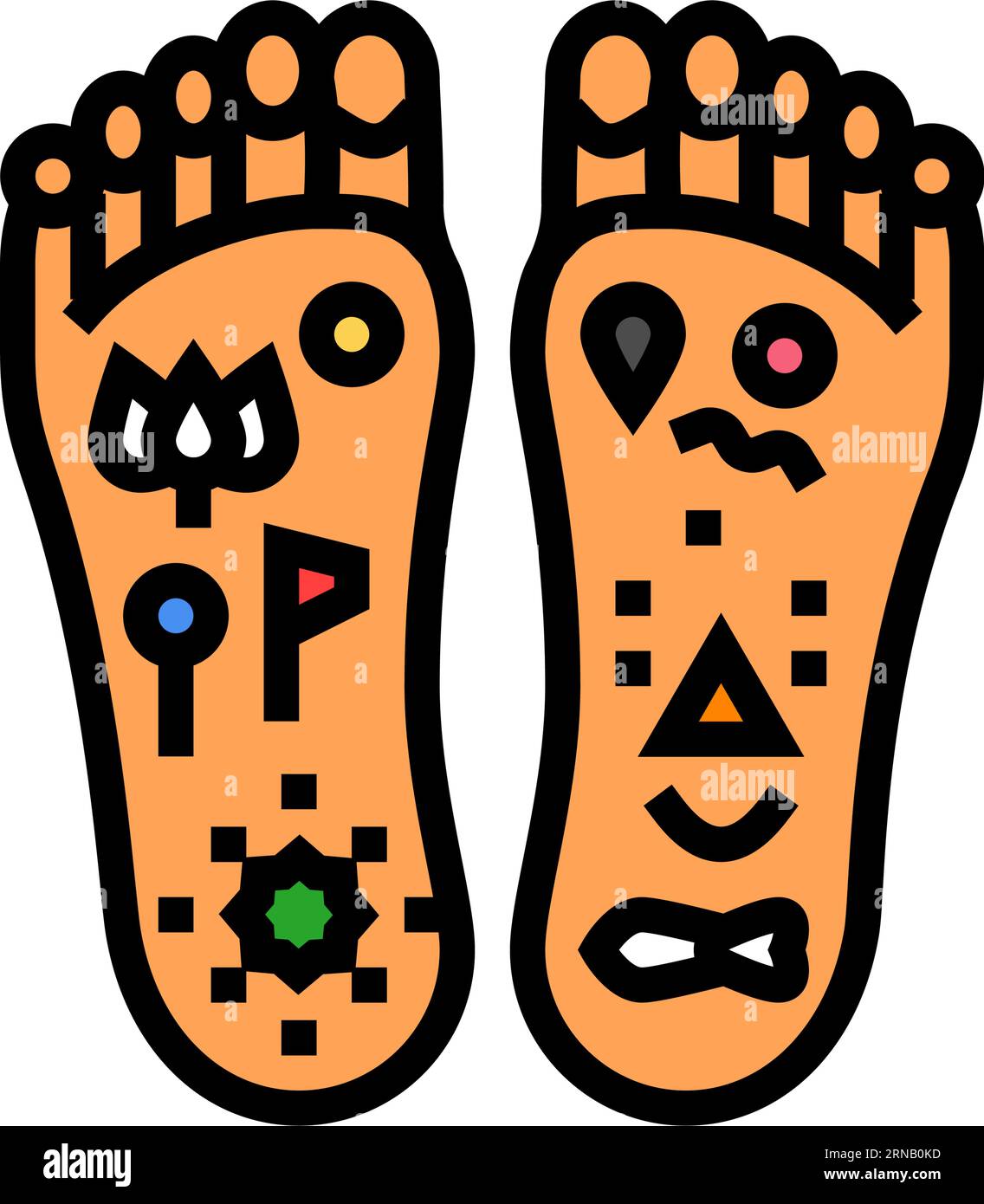 Krishna feet Stock Vector Images - Alamy