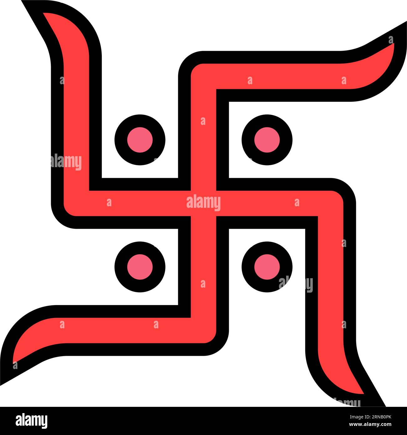 swastika hinduism color icon vector illustration Stock Vector Image ...