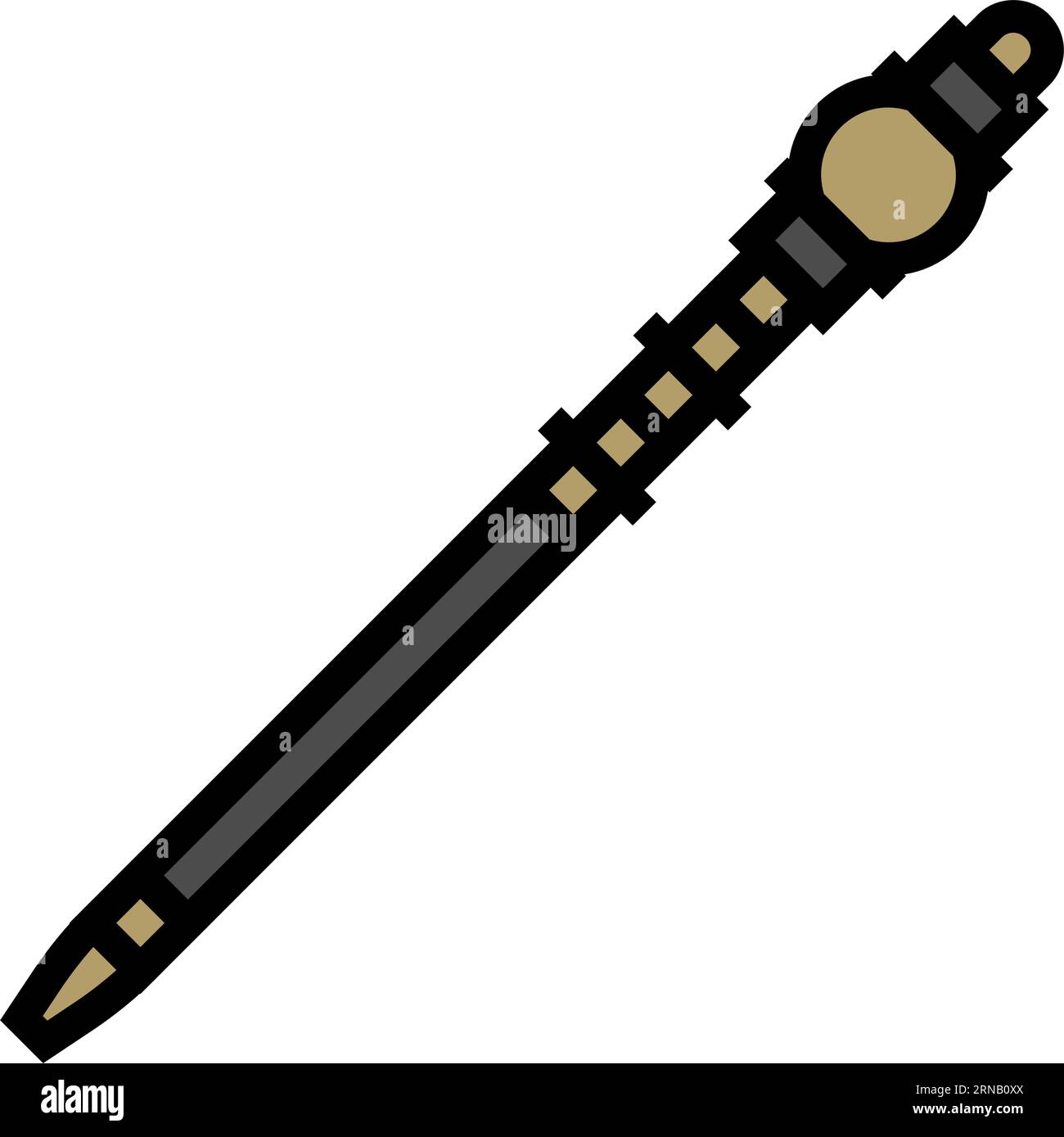 yatra stick pilgrim staff color icon vector illustration Stock Vector ...
