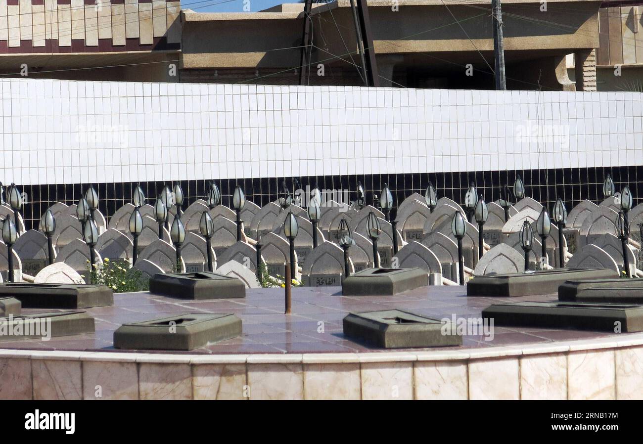 Photo taken on Feb. 13, 2016 shows the graves of the victims of the U.S ...