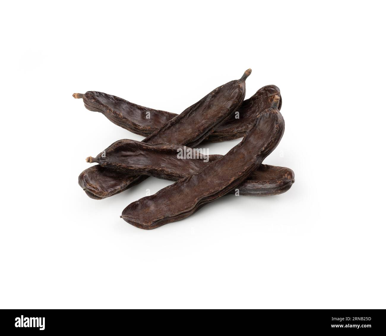 Carob fruit (Ceratonia siliqua) isolated on white background Stock ...