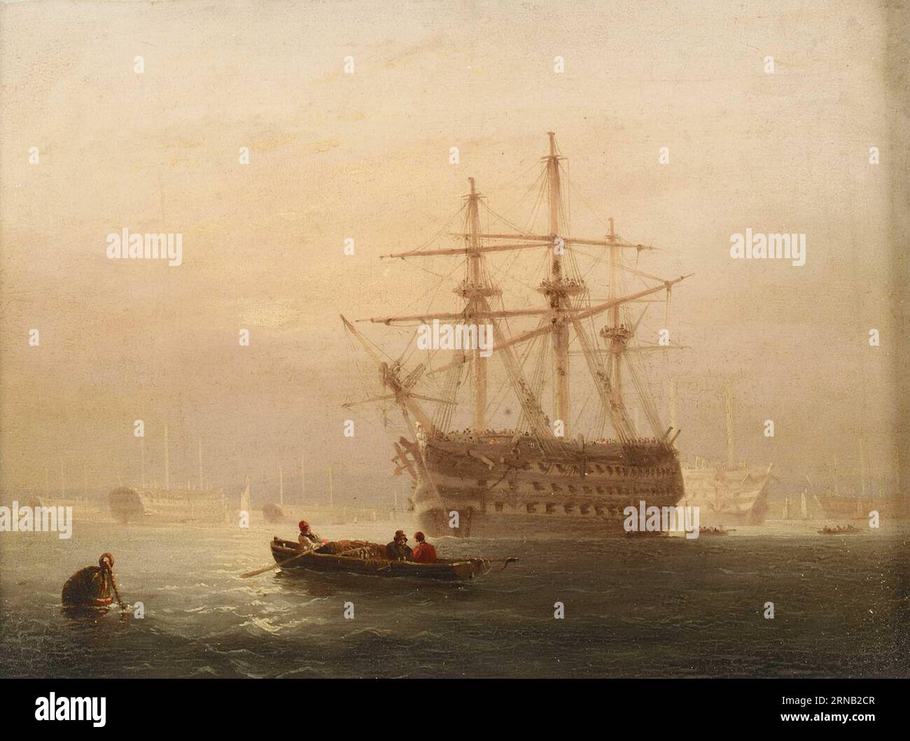 A three-decker Mid 19th century by Nicholas Matthews Condy Stock Photo ...