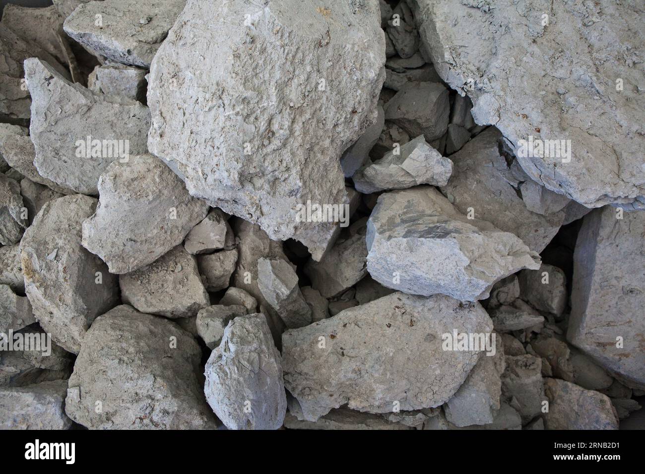 Clay Deposit, Raw Material Background – Clay Soil with Pebbles and ...