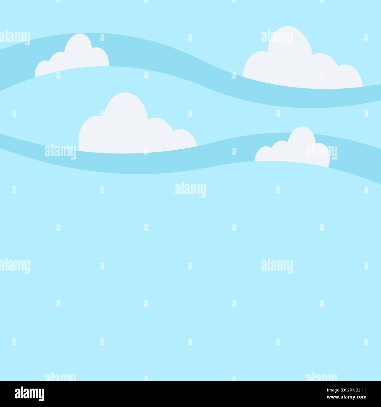 Clouds frame flat, semicircular clouds template childrens background ...