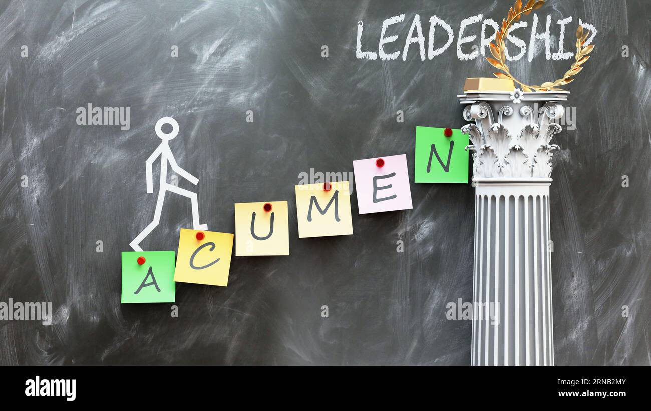 Acumen leads to Leadership - a metaphor showing how acumen makes the ...