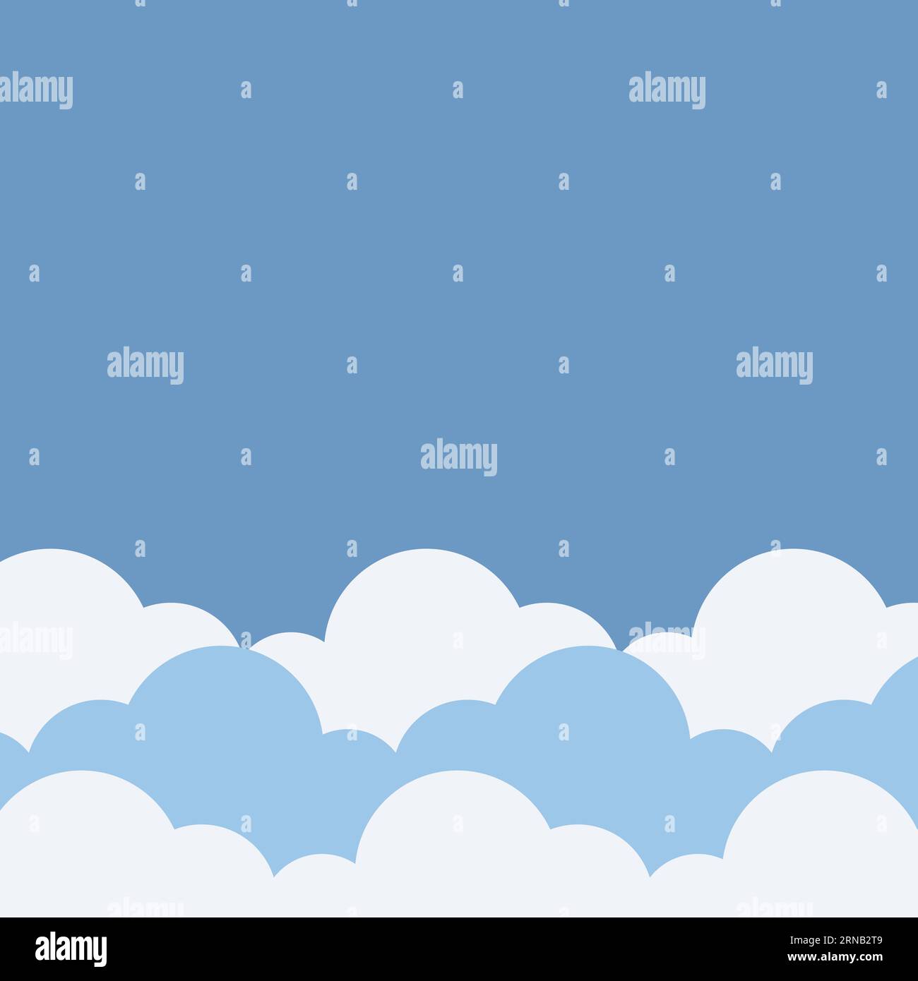Clouds frame flat, Blue semicircular clouds template childrens ...