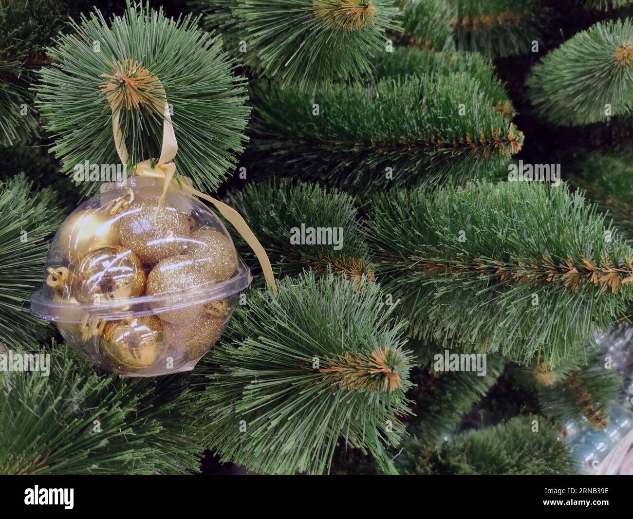 Fur tree branches, New Year tree close view. Holiday Christmas ...