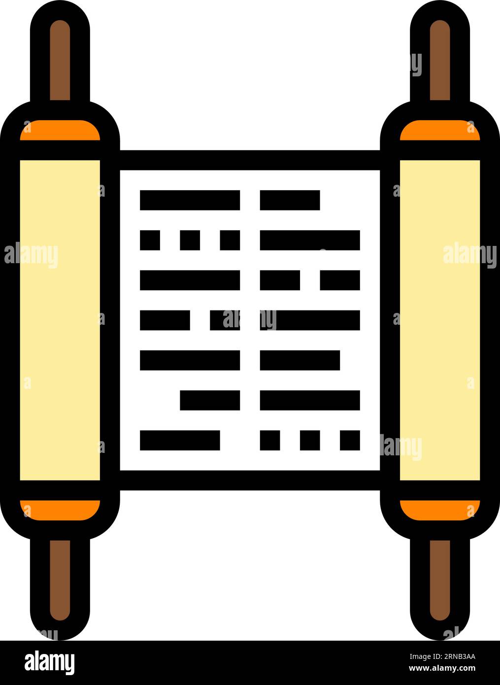 torah scroll jewish color icon vector illustration Stock Vector Image ...
