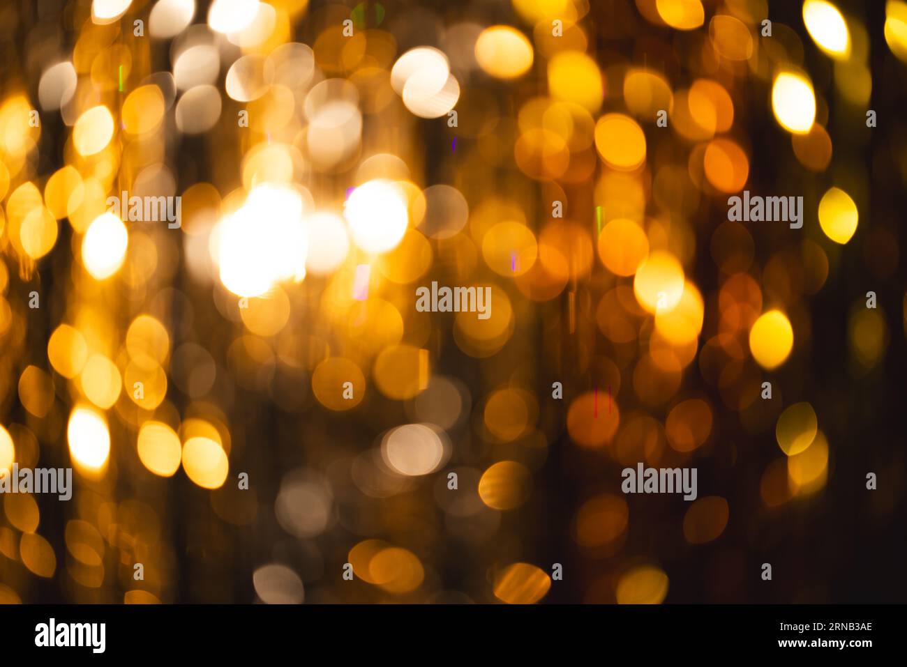 Yellow bokeh lights with copy space on dark background Stock Photo - Alamy