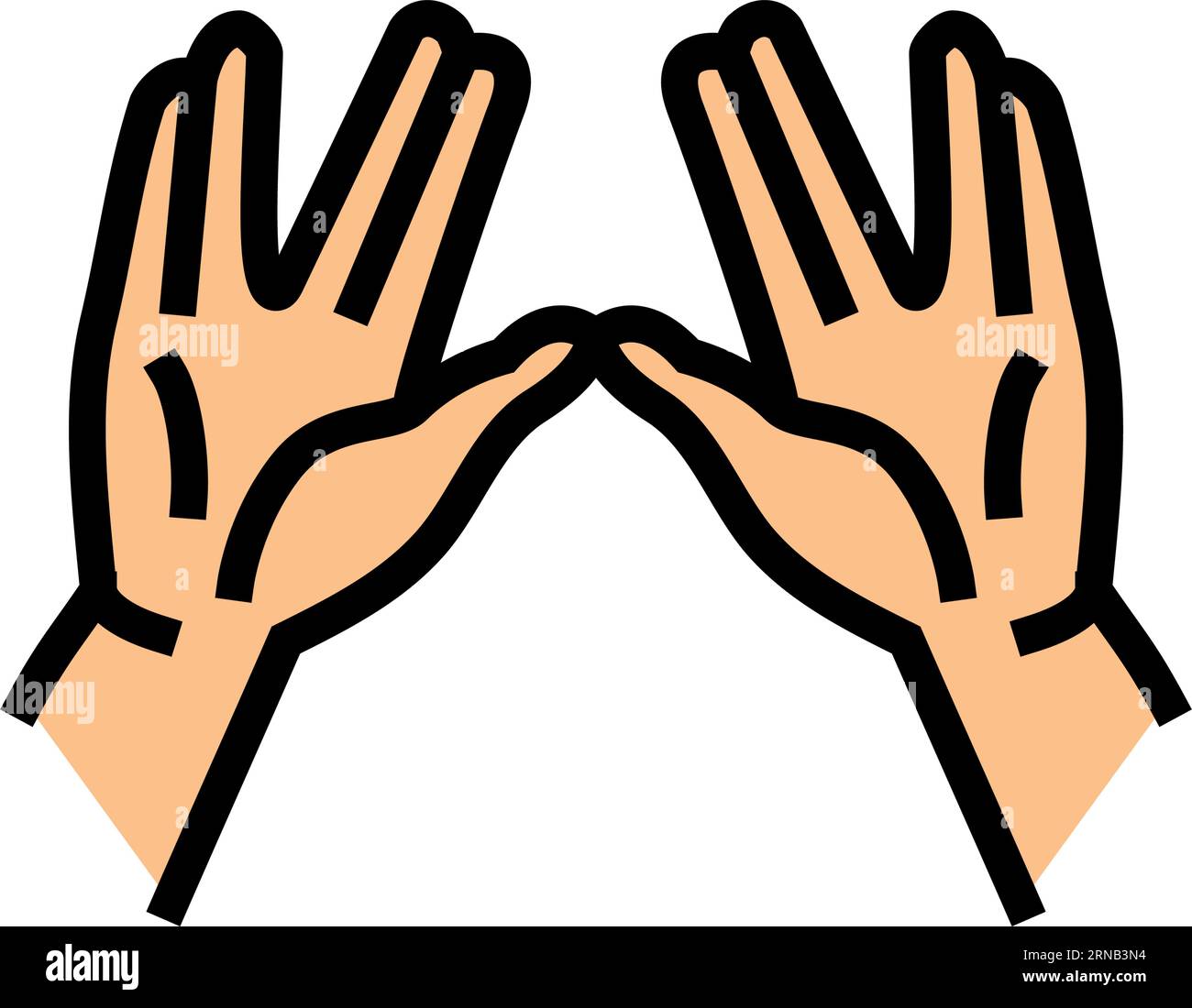 jewish prayer gesture color icon vector illustration Stock Vector Image ...