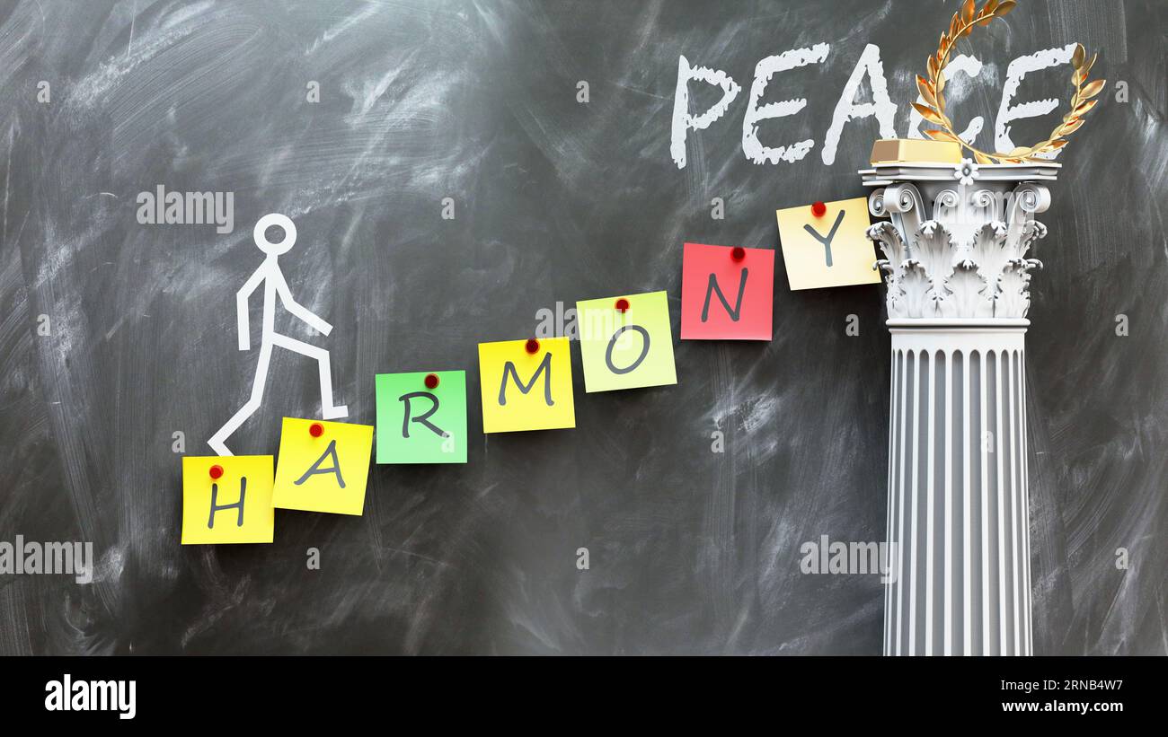 Harmony leads to Peace - a metaphor showing how harmony makes the way ...