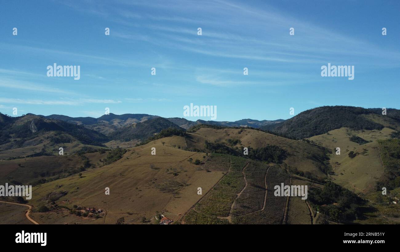 Drone Photography Of Hills landscape Shot Nature Stock Photo - Alamy
