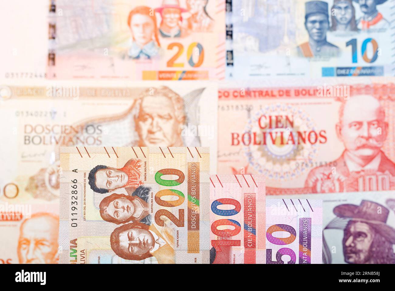 Bolivian money - boliviano a business background Stock Photo - Alamy