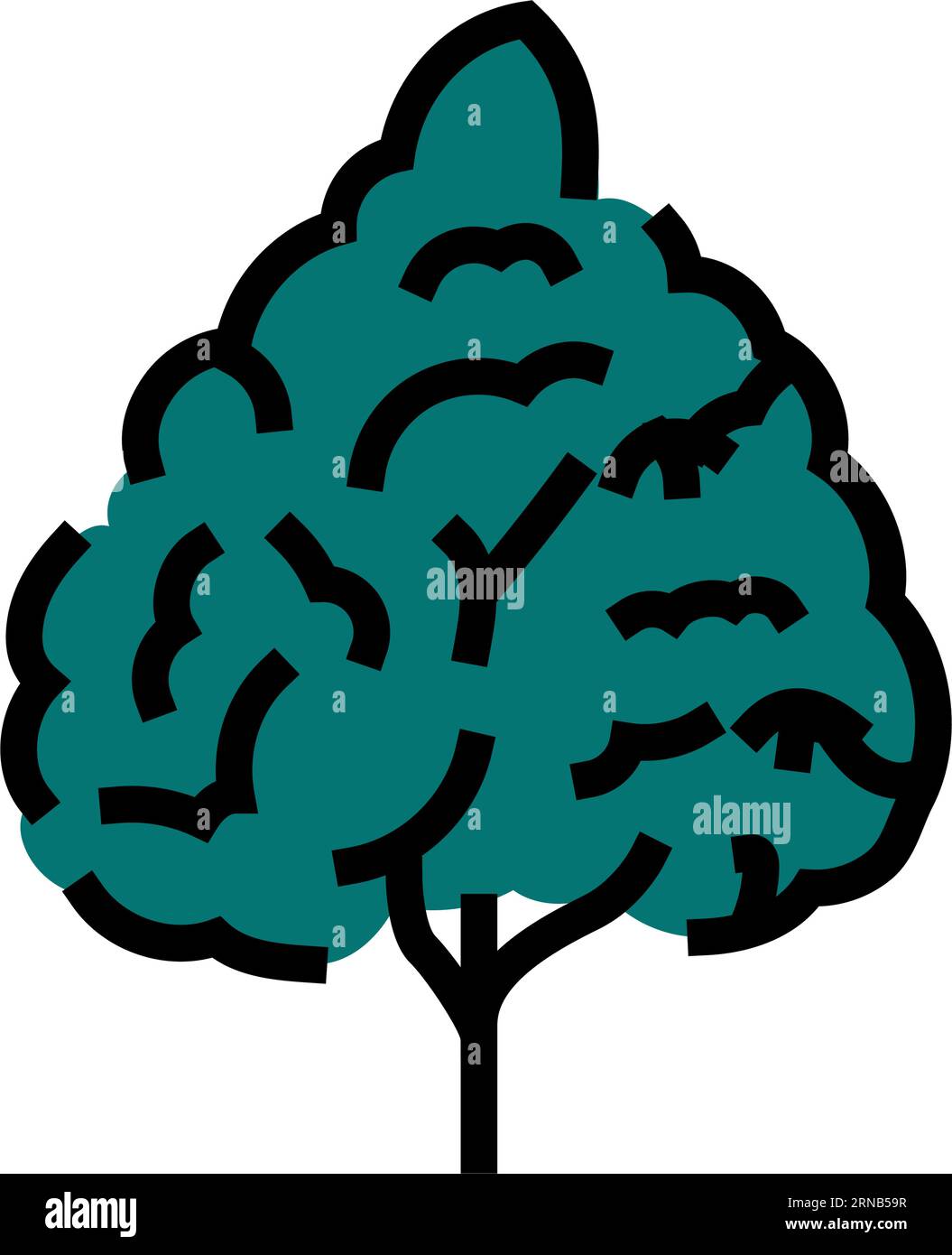 durian tree jungle amazon color icon vector illustration Stock Vector ...