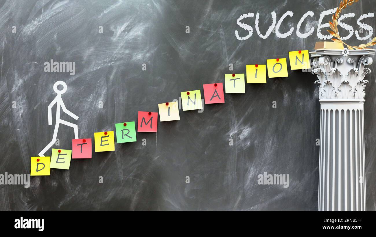 Determination leads to Success - a metaphor showing how determination ...