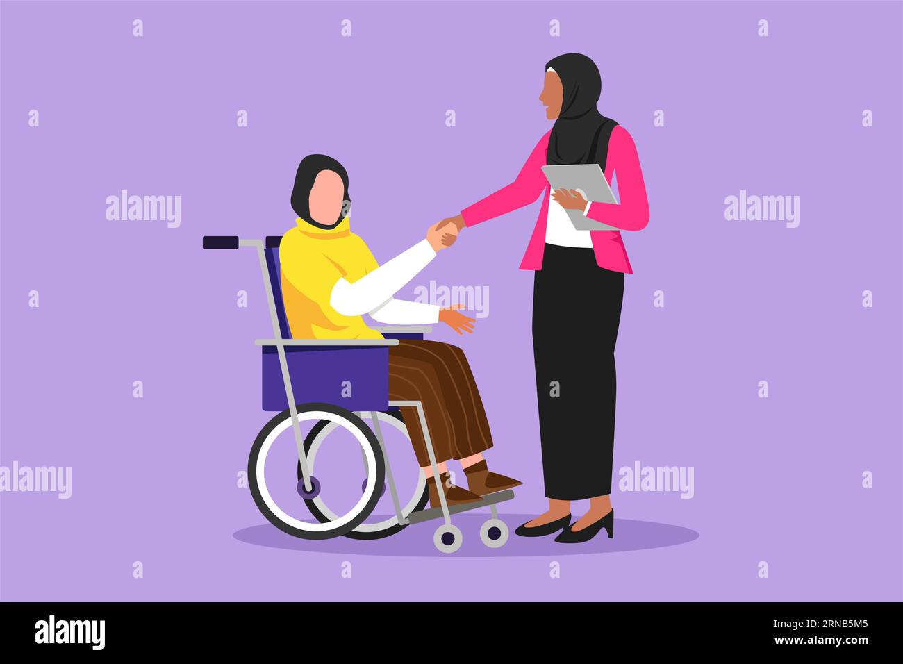 Character flat drawing disability employment responsibility, work for ...