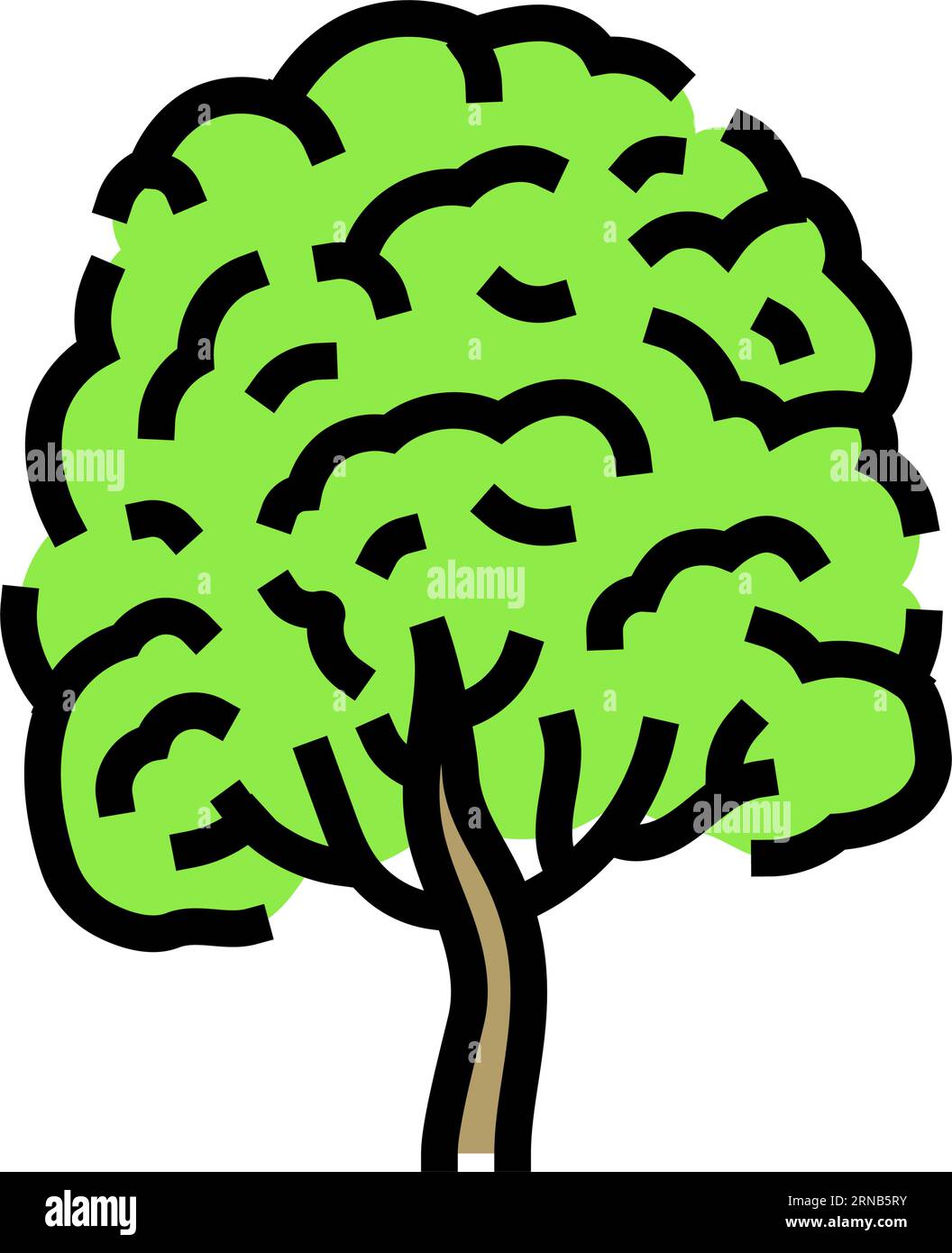 neem tree jungle amazon color icon vector illustration Stock Vector ...