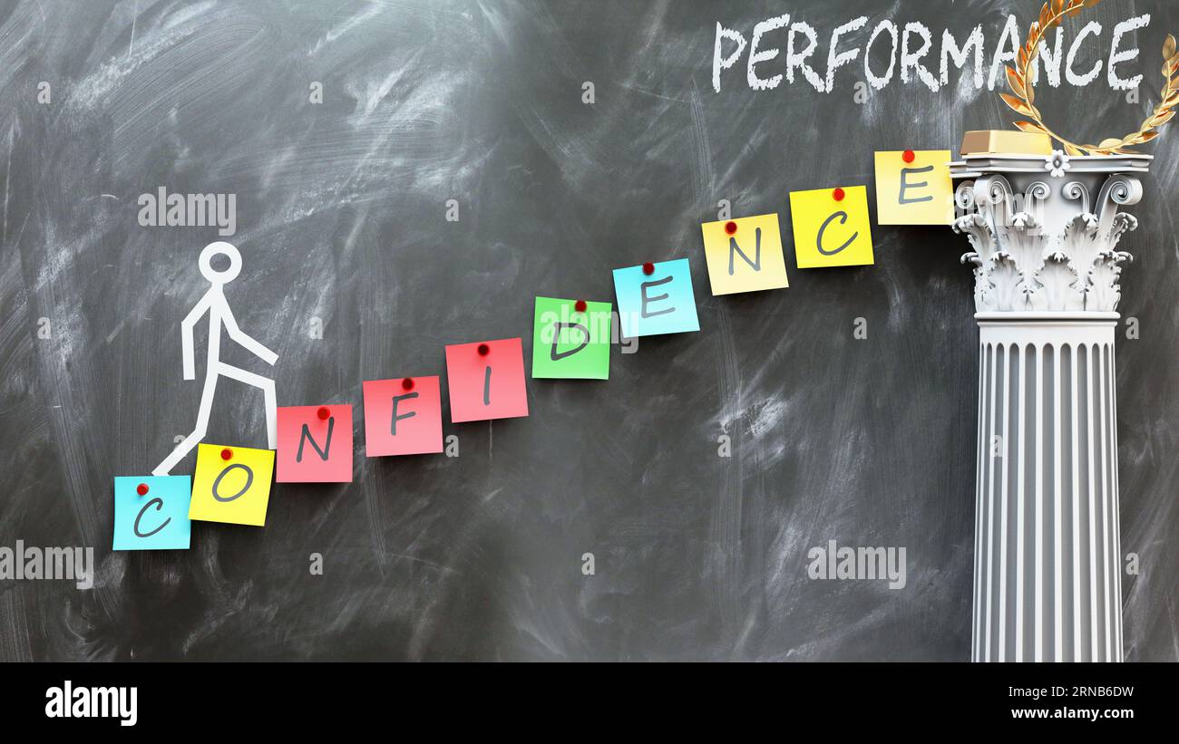 Confidence leads to Performance - a metaphor showing how confidence ...
