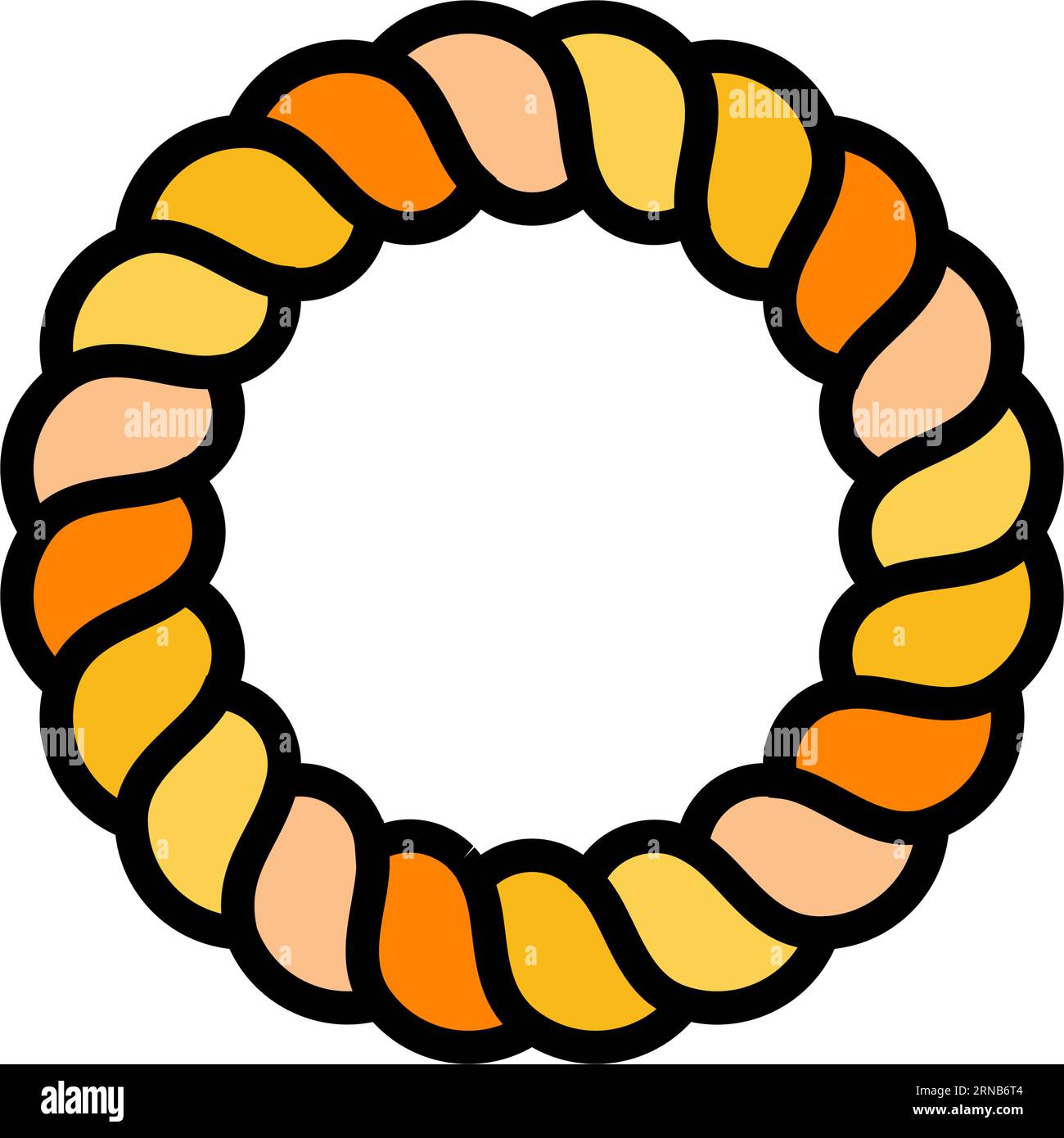 shimenawa ring shintoism color icon vector illustration Stock Vector ...