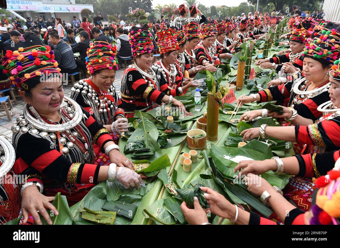 People of Jingpo ethnic group gather to enjoy a Green Leaves feast ...