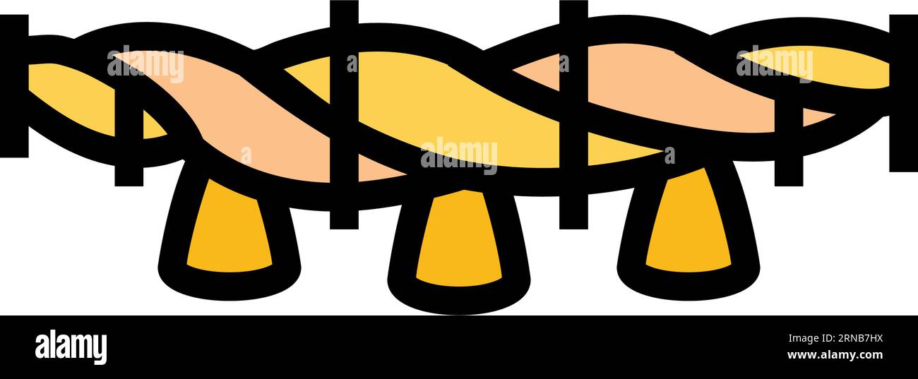 shimenawa rope shintoism color icon vector illustration Stock Vector ...