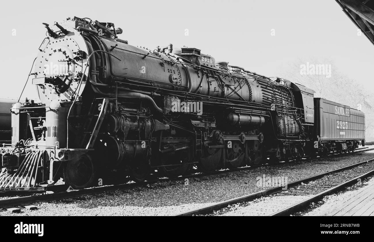 Santa Fe train on display in Old Sacramento CA Stock Photo - Alamy