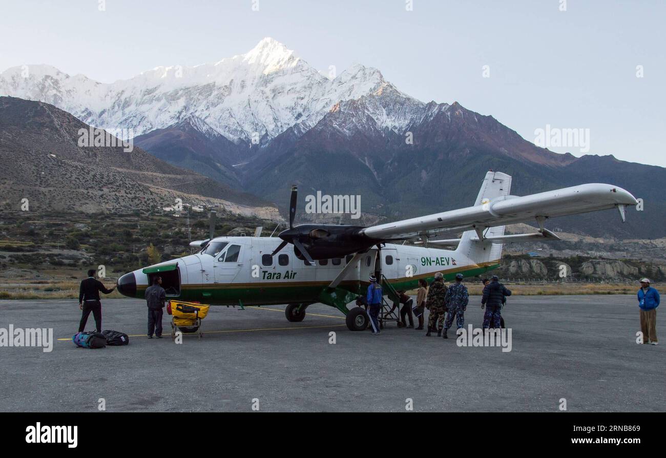 Undated file photo shows a Twin Otter plane landing at Jomsom, Mustang ...