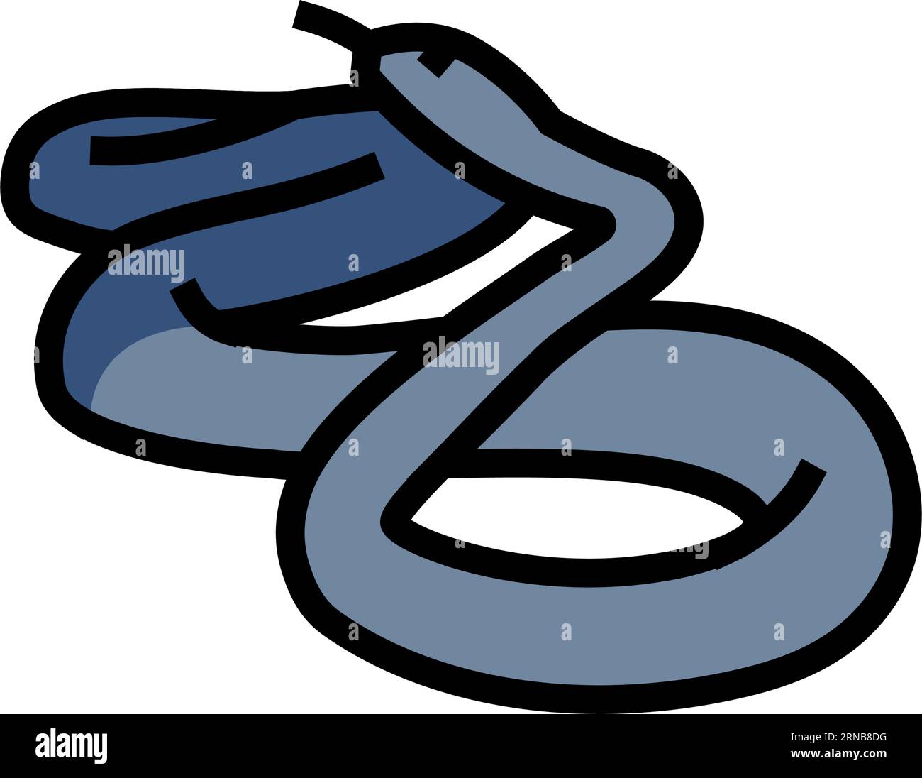 black mamba animal snake color icon vector illustration Stock Vector ...