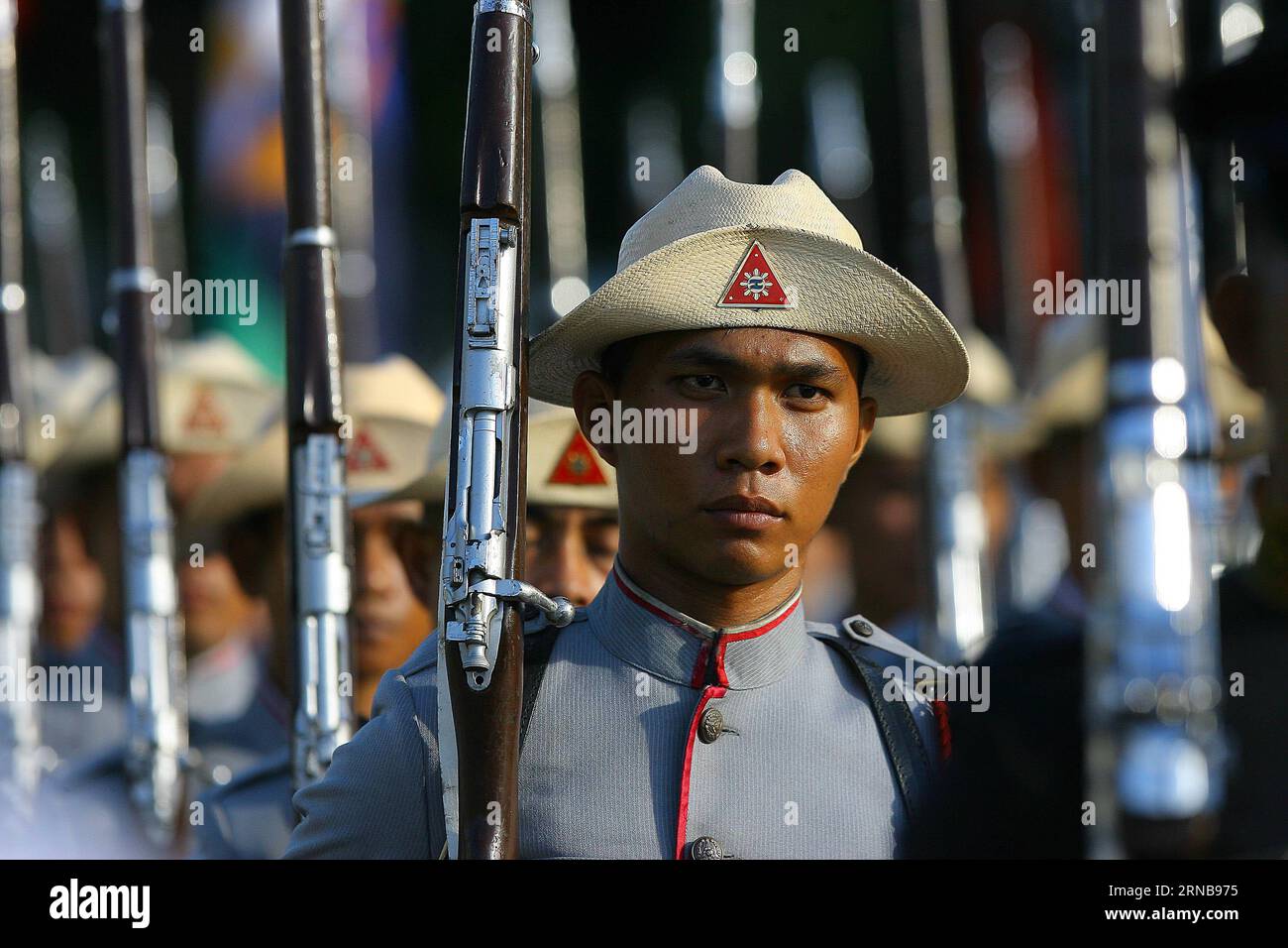 (160225) -- QUEZON CITY, Feb. 25, 2016 -- Honor guards participate in ...