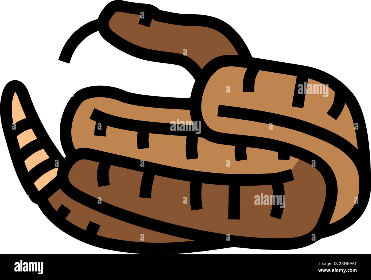 rattlesnake animal color icon vector illustration Stock Vector Image ...