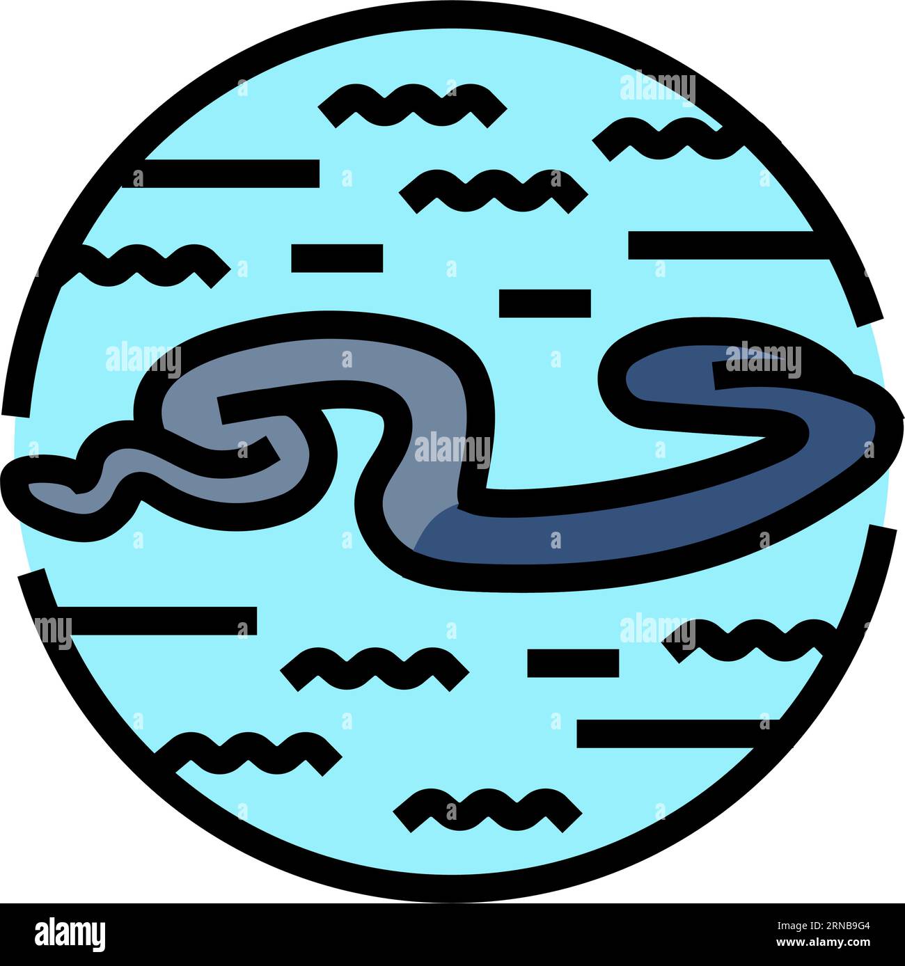 Water serpent illustration Stock Vector Images - Alamy
