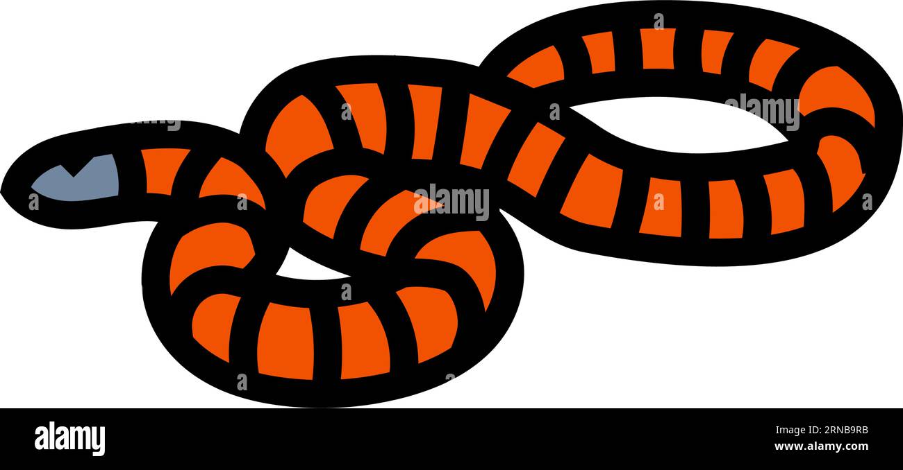 mountain kingsnake snake color icon vector illustration Stock Vector ...