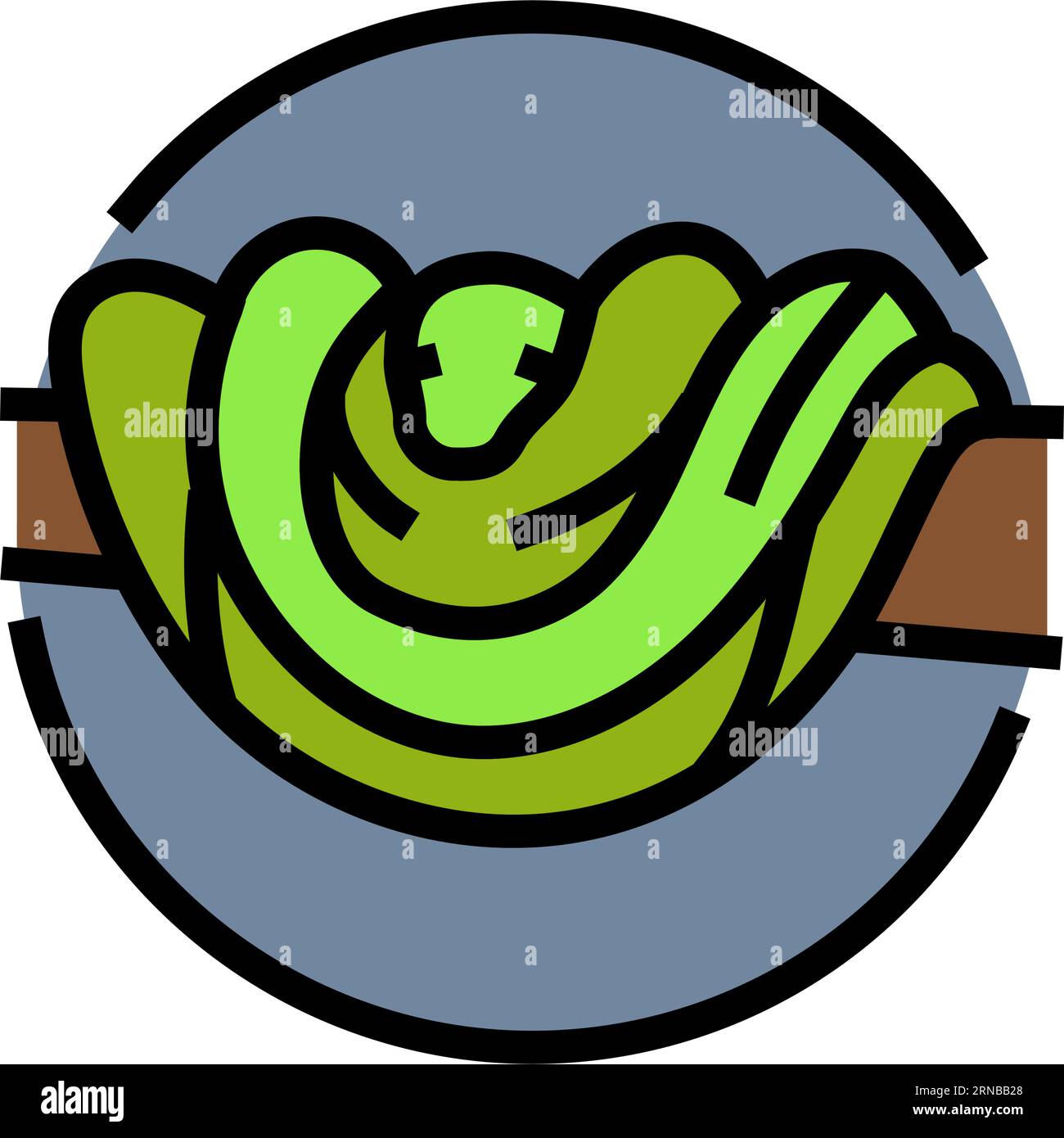 snake tree animal color icon vector illustration Stock Vector Image ...