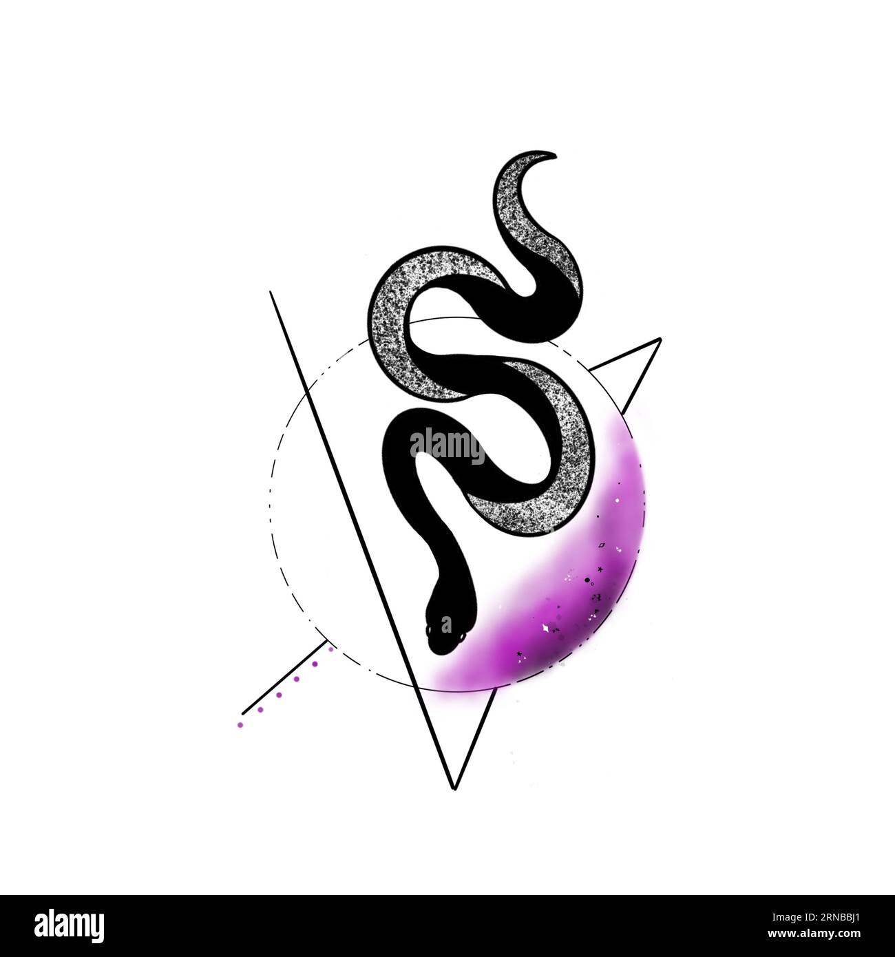 hand drawing snake, drawing for tattoo Stock Photo - Alamy