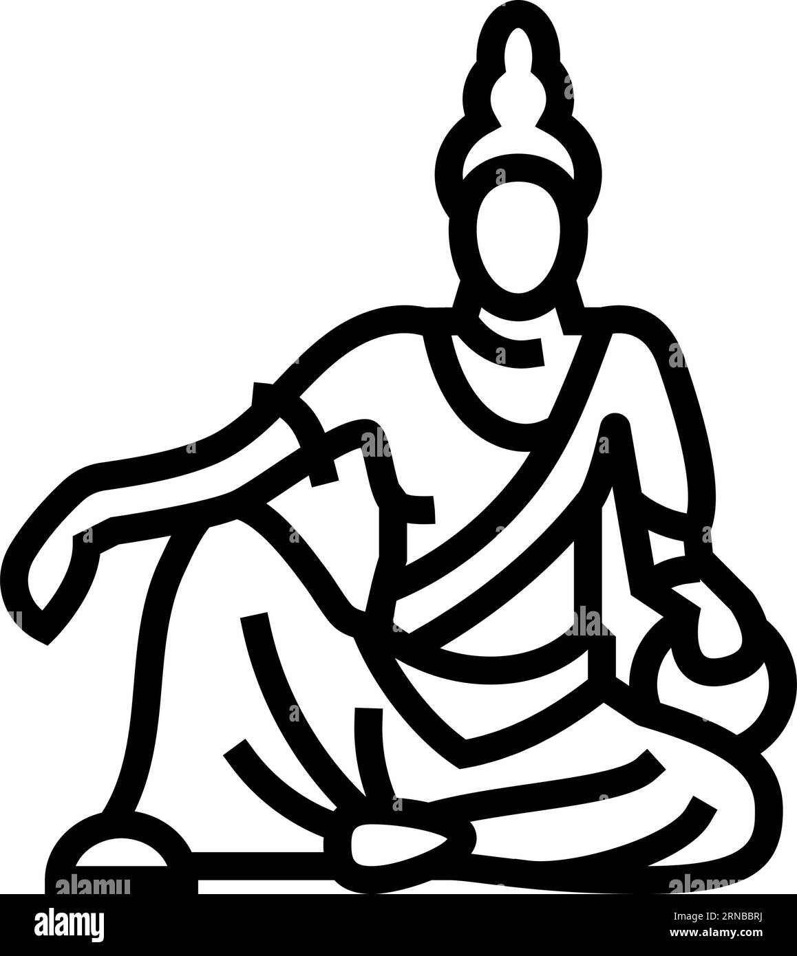 bodhisattva buddhism line icon vector illustration Stock Vector Image ...