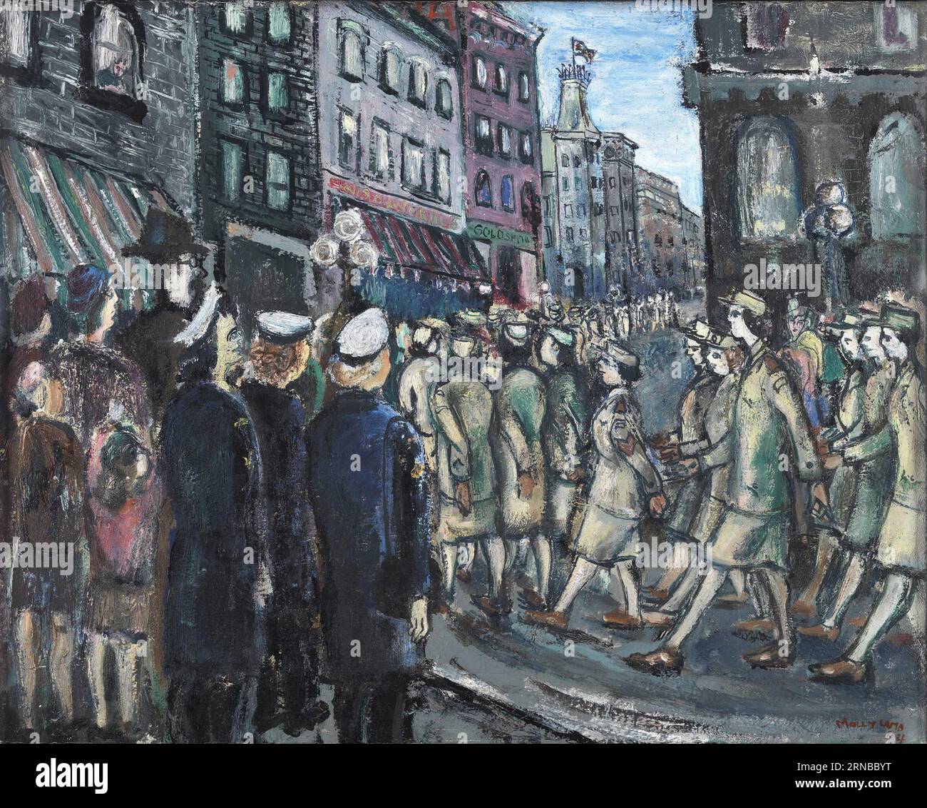 Canadian Women's Army Corps Parade Through the Town 1944 by Molly Bobak ...
