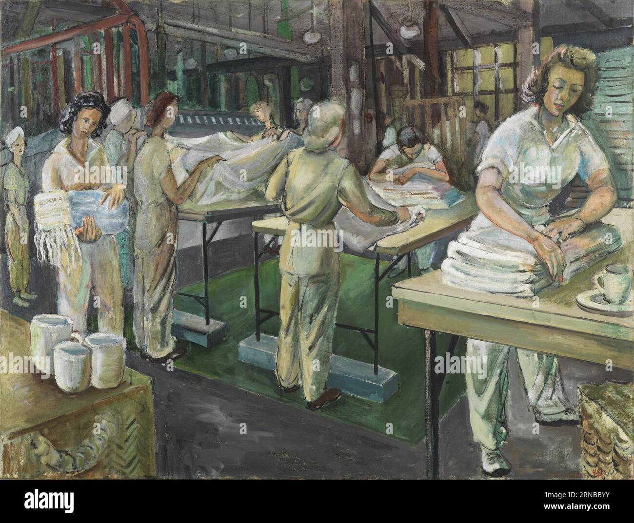 NUMBER 1 STATIC BASE LAUNDRY 1945 by Molly Bobak Stock Photo - Alamy