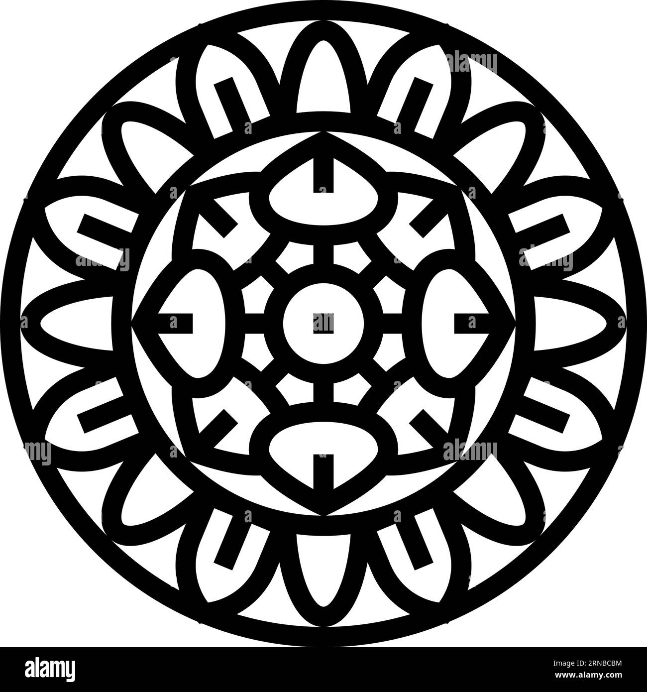 mandala buddhism line icon vector illustration Stock Vector Image & Art - Alamy