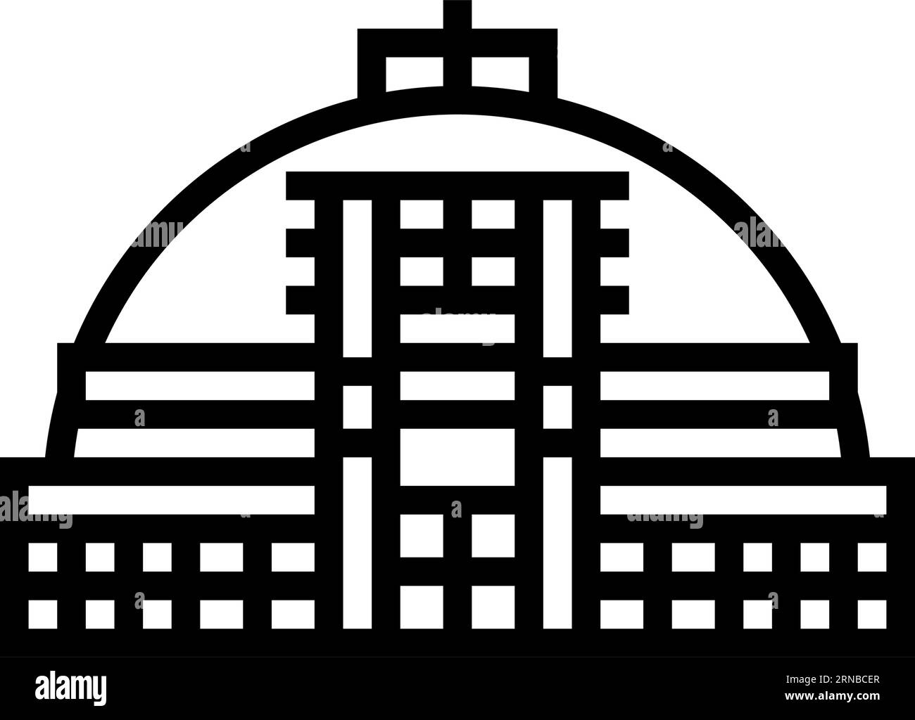 stupa monument buddhism line icon vector illustration Stock Vector ...