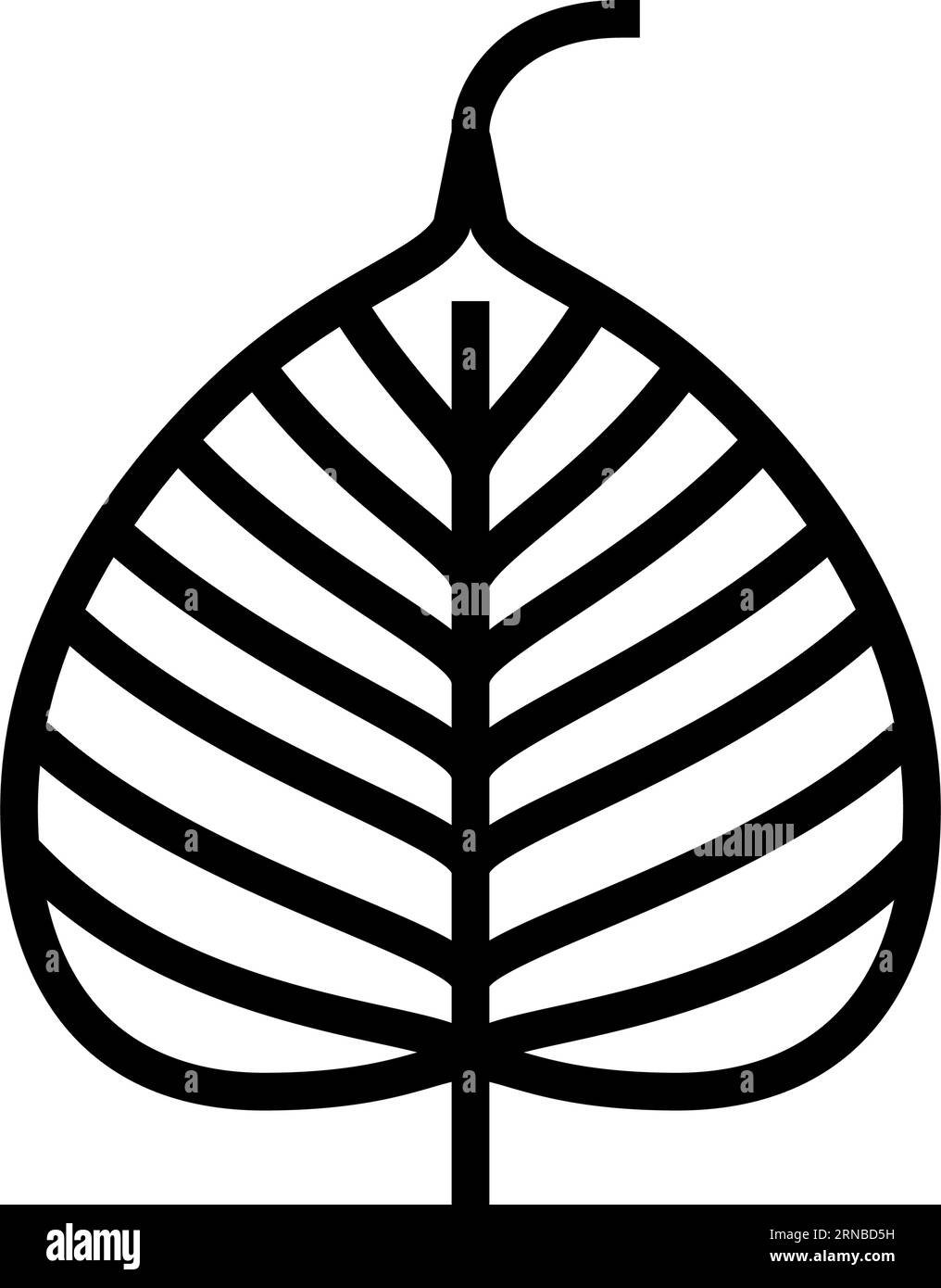 bodhi leaf buddhism line icon vector illustration Stock Vector Image ...