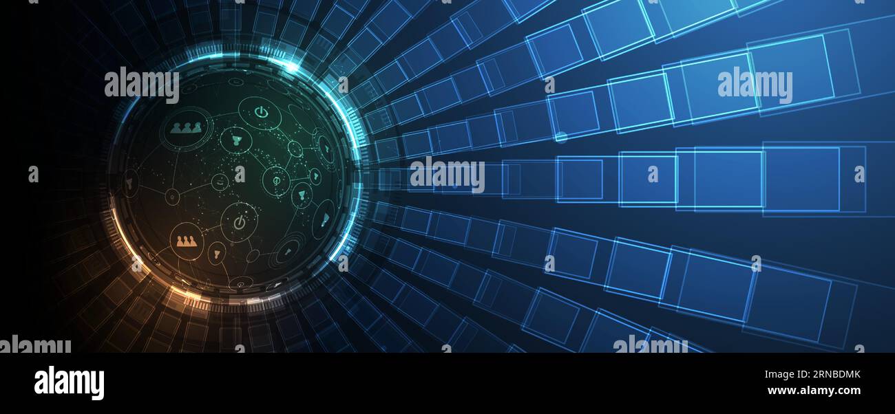 Technology abstract futuristic science background for internet business ...