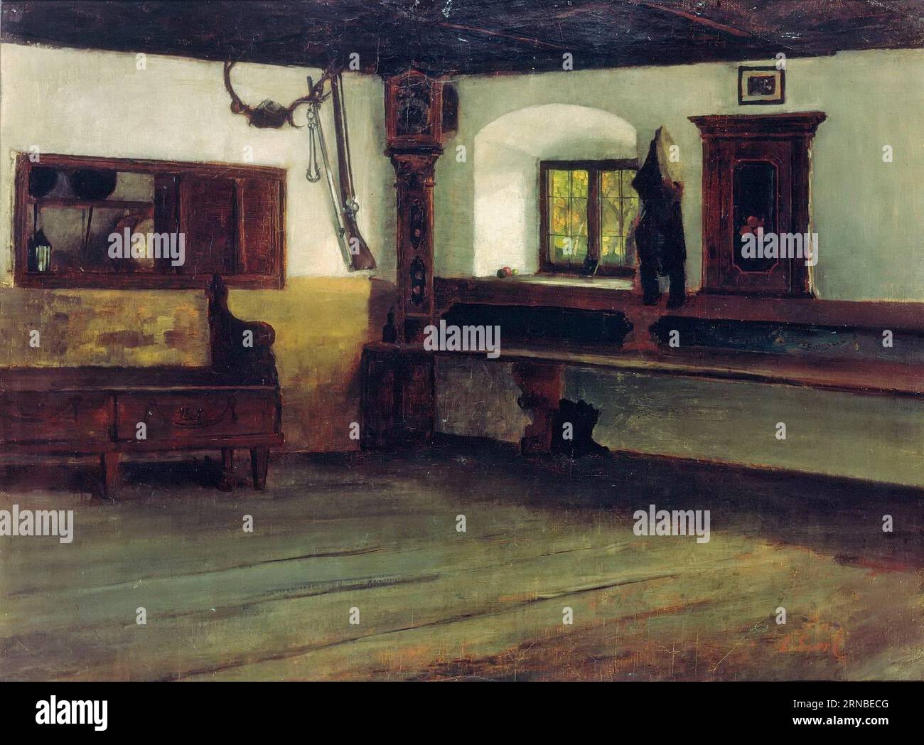 Interior of a Farmhouse circa 1877 by Johann Sperl Stock Photo - Alamy