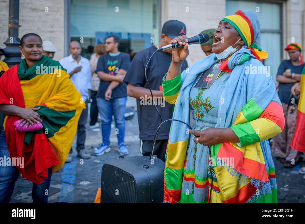 Rome, Italy. 31st Aug, 2023. An Ethiopian woman of the Amhara ethnic ...